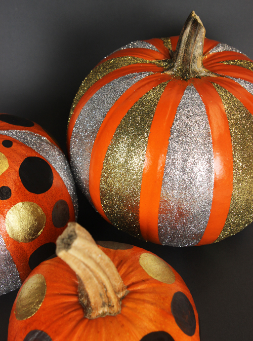 Sparkly Painted Pumpkins